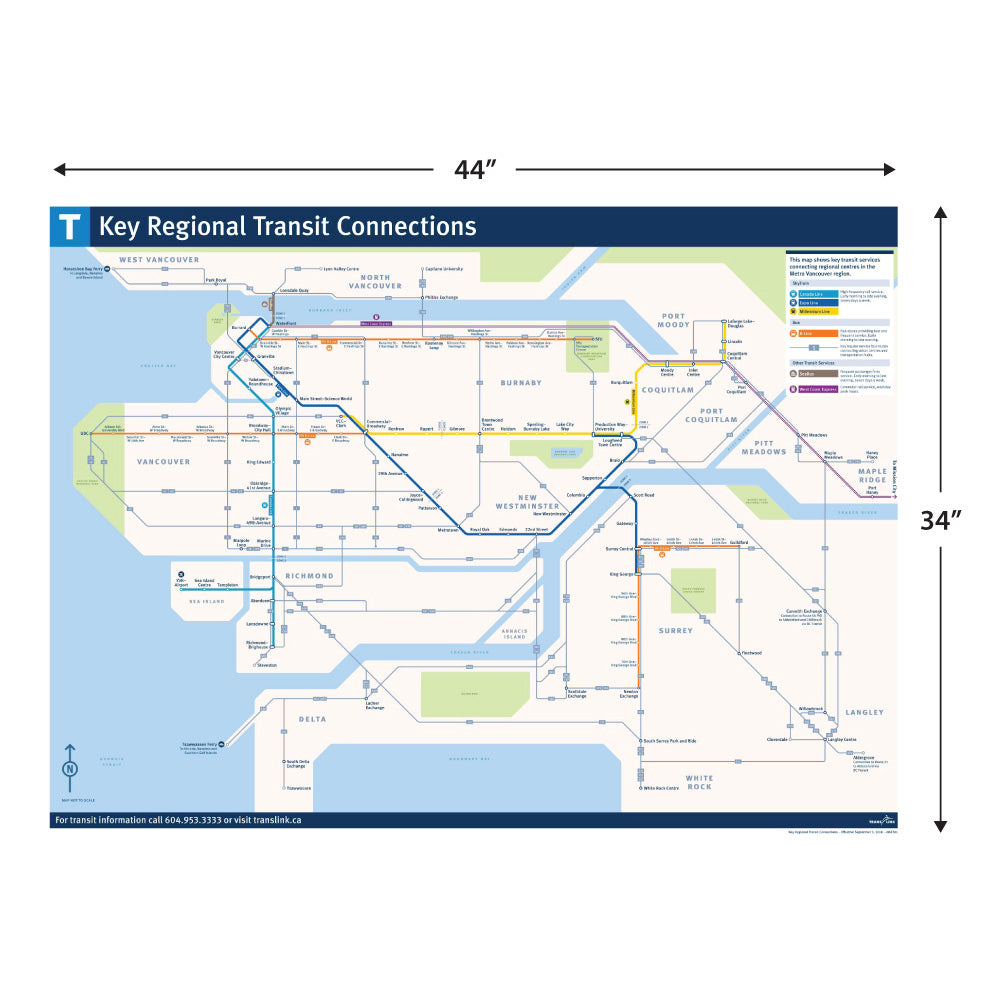 Key Regional Transit Connections Poster – TransLinkStore.ca